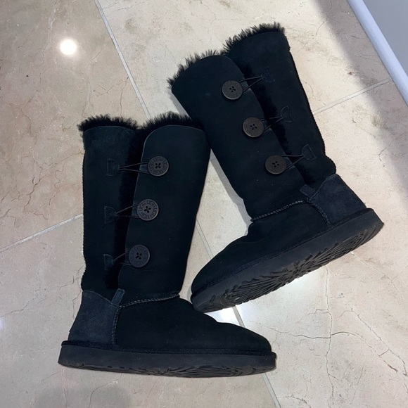 UGG | Shoes | Ugg Bailey Suede Button Triplet Boots | Poshmark